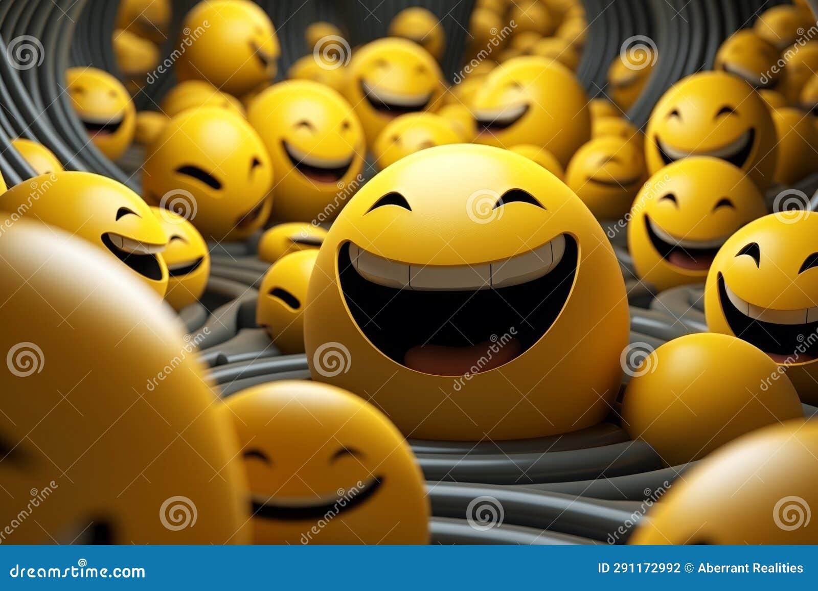 A Group of Yellow Smiley Faces are Surrounded by Other Smiley Faces ...