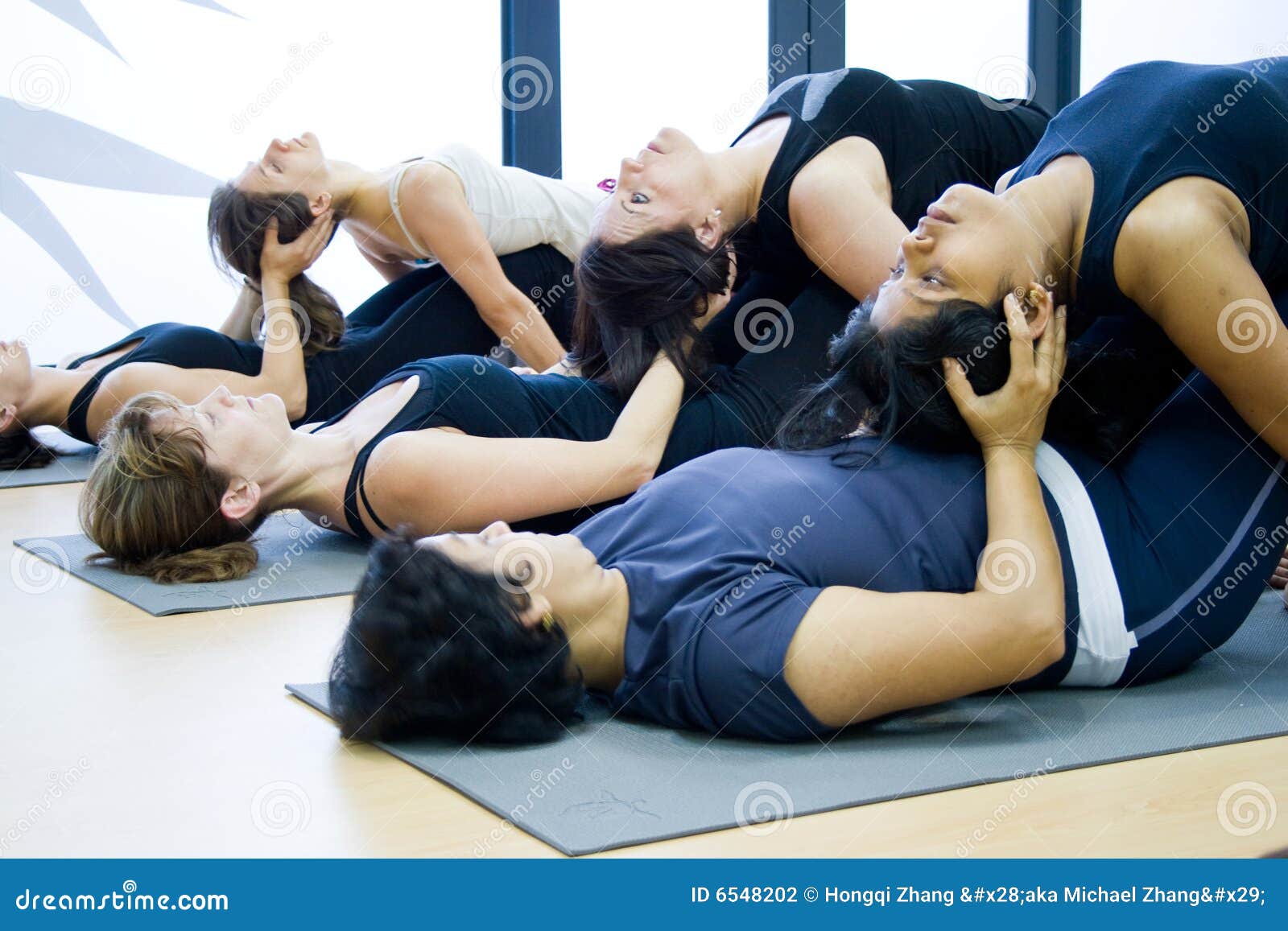 Group yoga stock photo. Image of female, health, exercise - 6548202