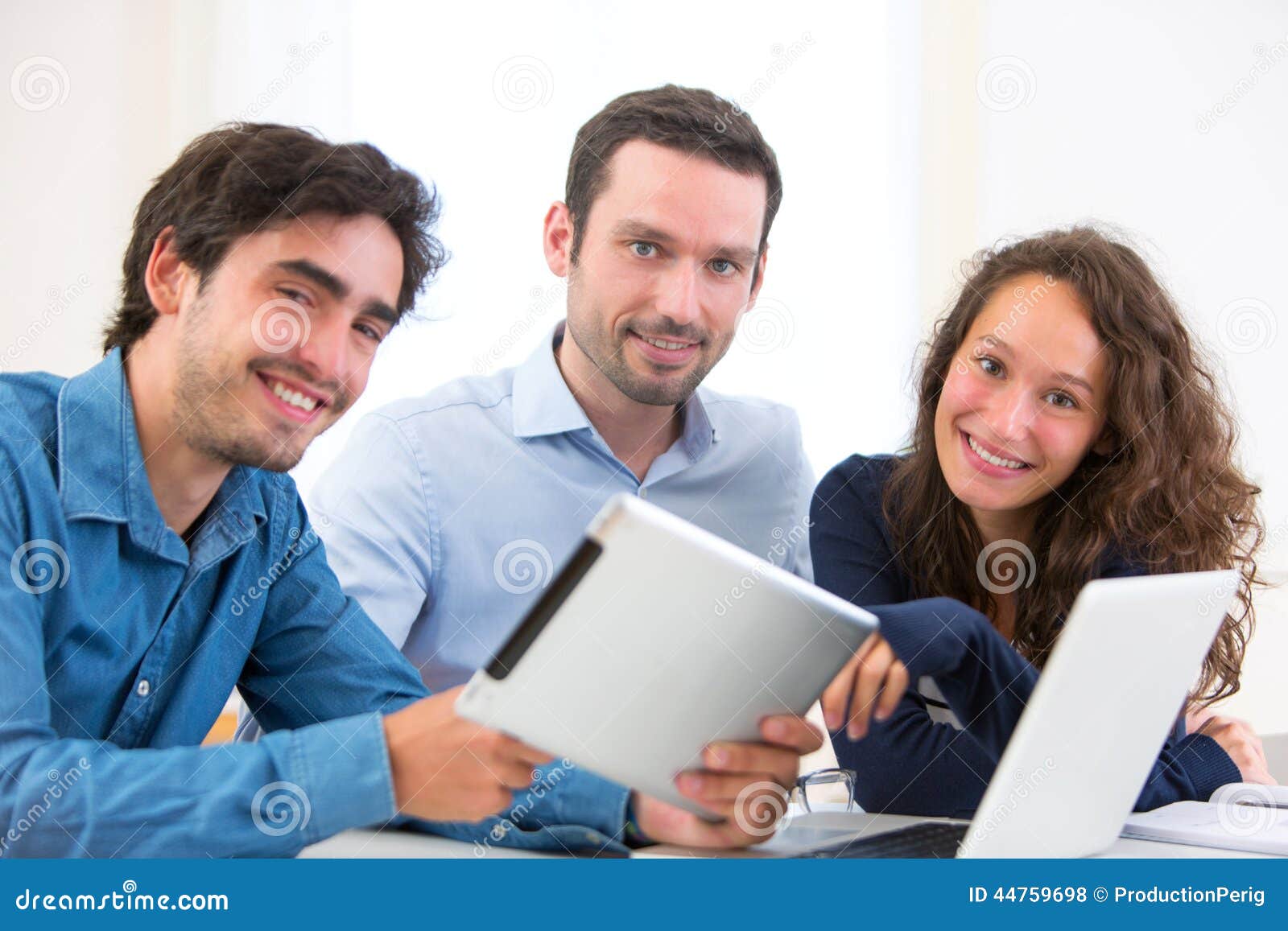 Group of Young Active People Working Together Stock Photo - Image of ...