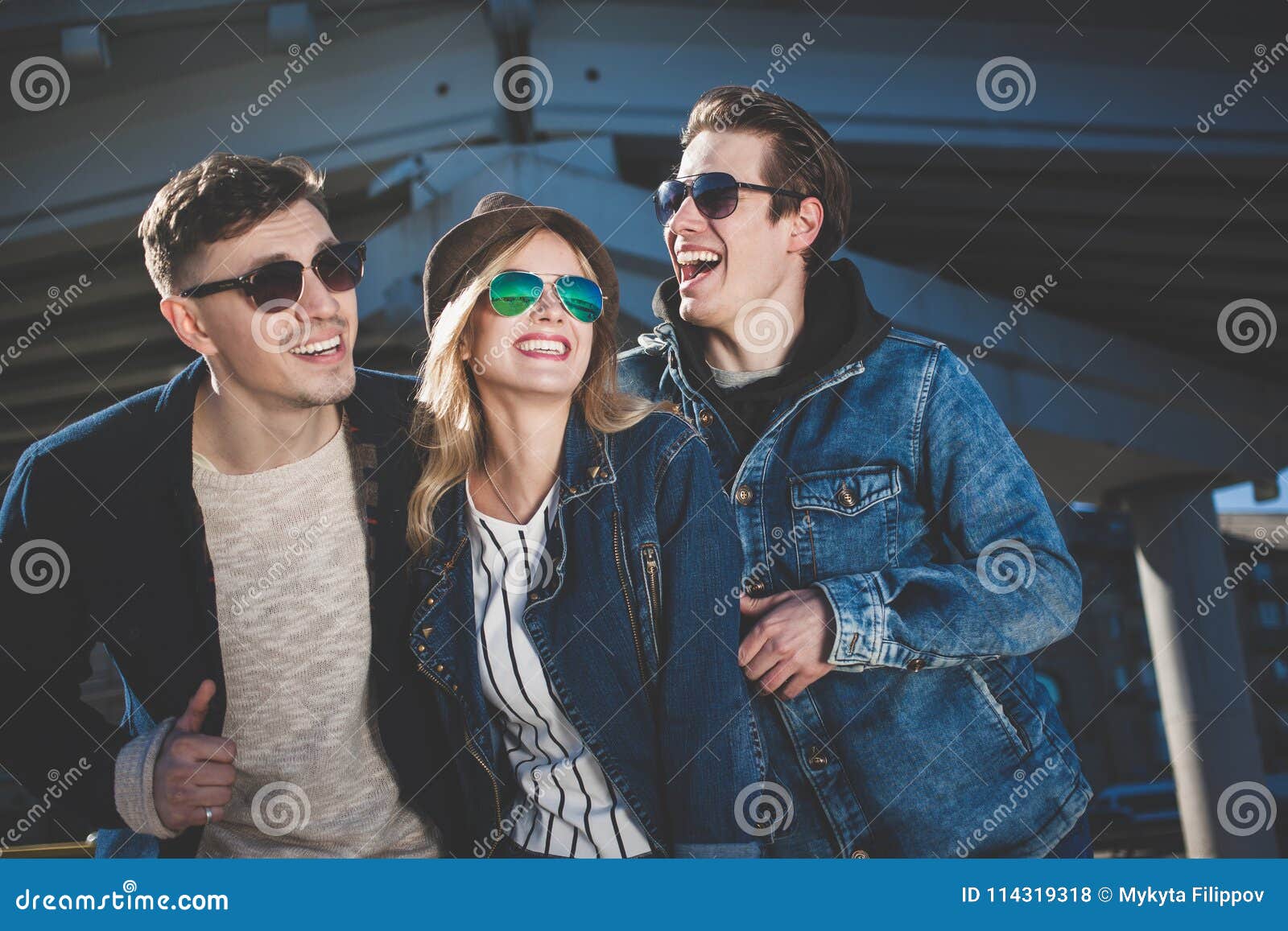 Group of Young Adults Having Fun Spending the Day in the City Stock ...