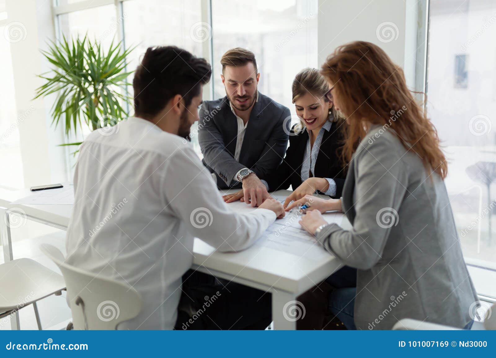 Group of Architects Working Together on Project Stock Image - Image of ...