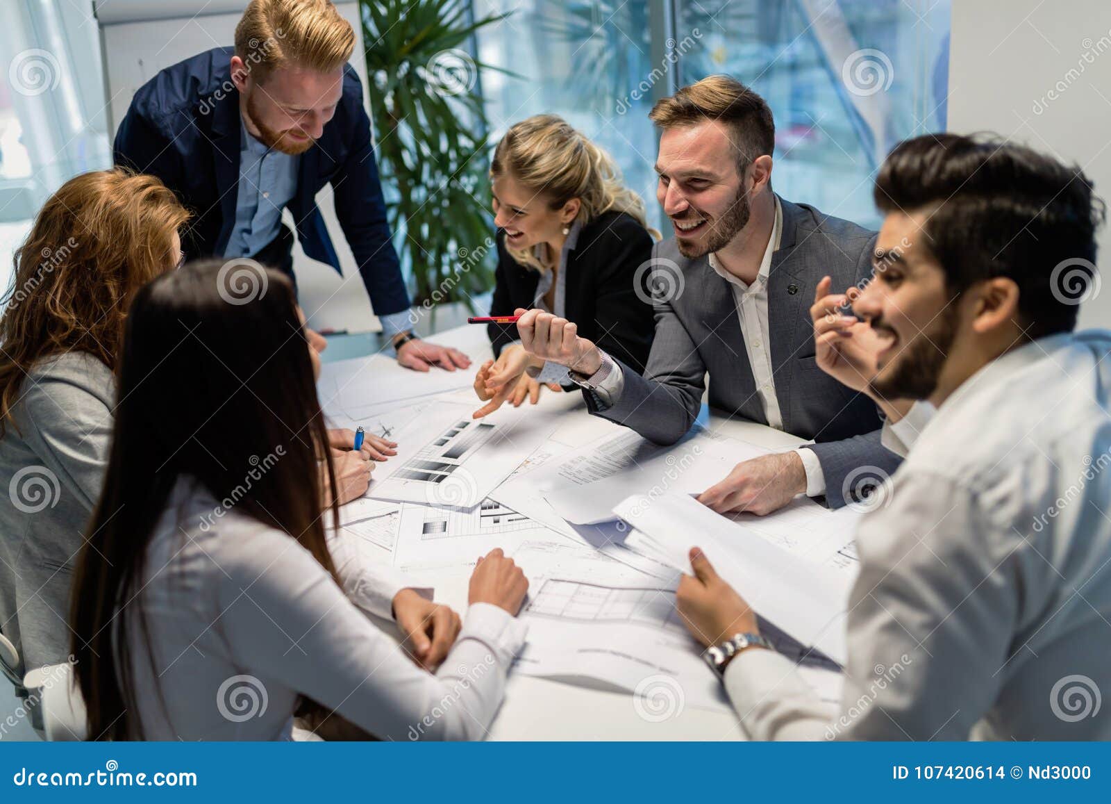 Group of Architects Working Together on Project Stock Photo - Image of ...