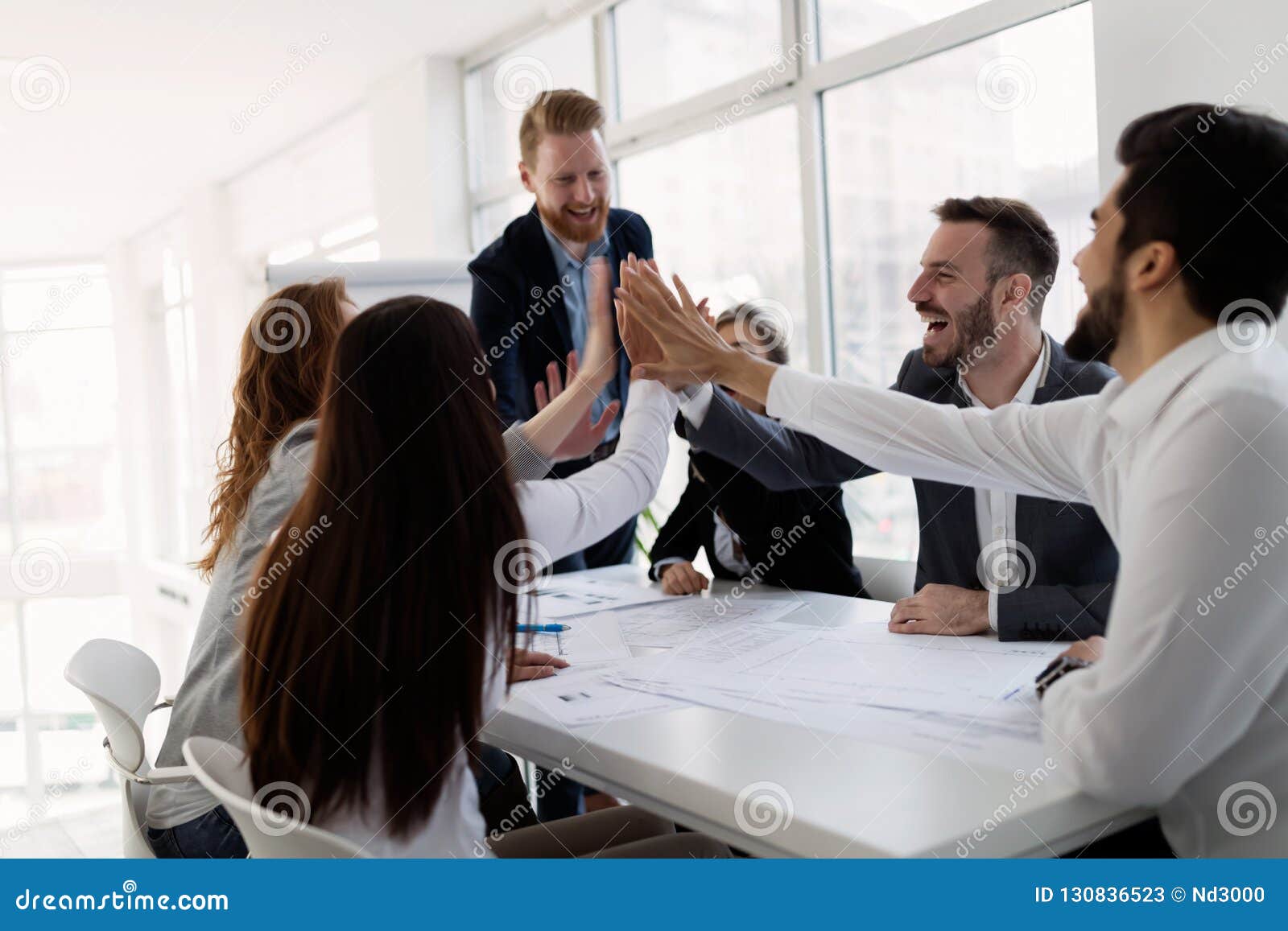 Group of Architects Working Together on Project Stock Image - Image of ...