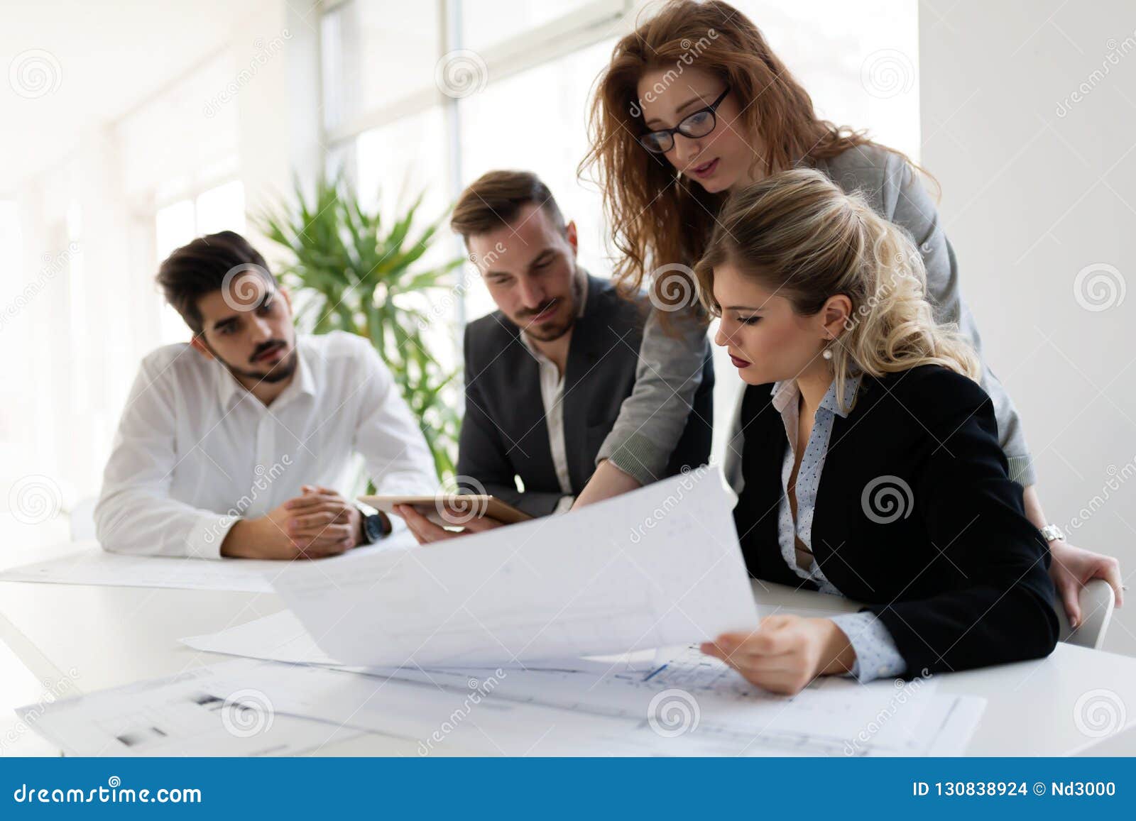 Group of Architects Working Together on Project Stock Photo - Image of ...