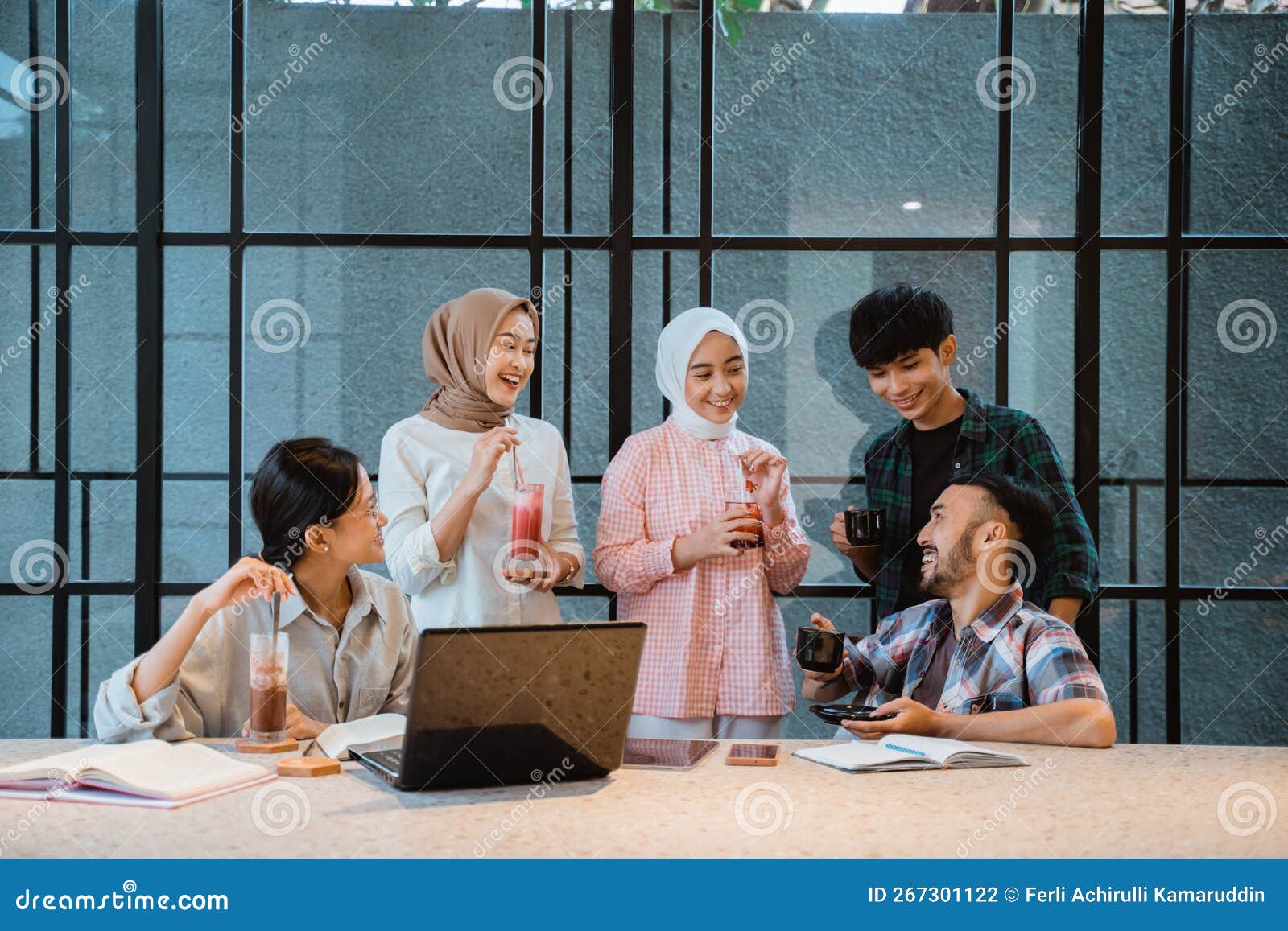 A Group of Young Asian People Enjoying Chatting Stock Photo - Image of ...