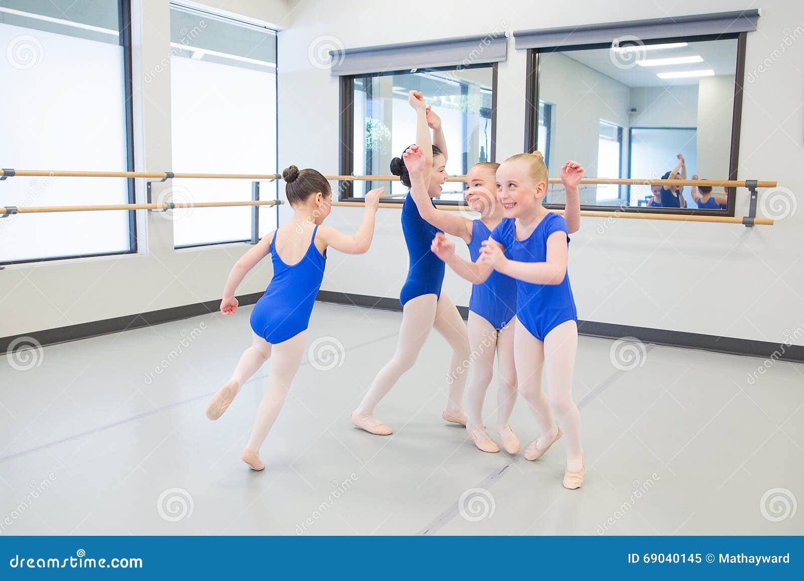 Group of Young Ballet Dancers Playing in Studio Stock Image - Image of ...