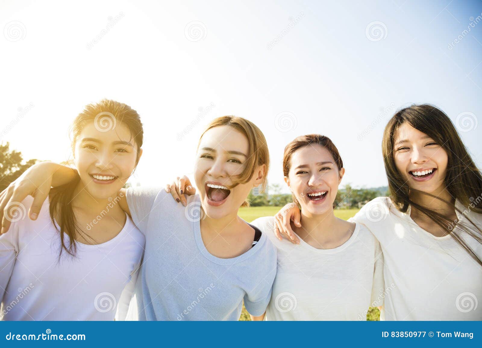 Group of Young Beautiful Women Smiling Stock Image - Image of party ...