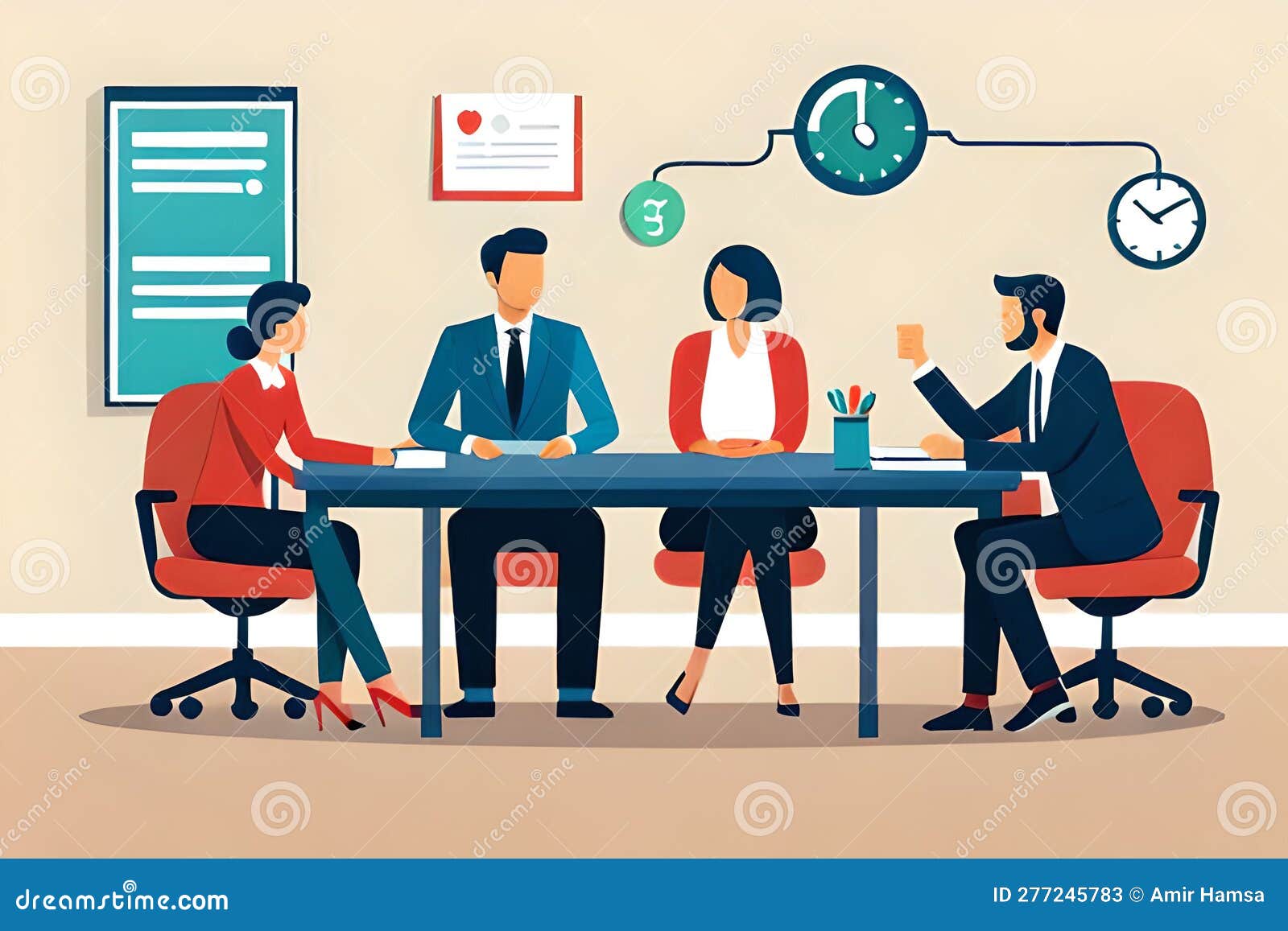 Group of Young Business People Collaborating, Solving Problems ...