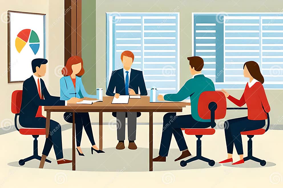 Group of Young Business People Collaborating, Solving Problems ...