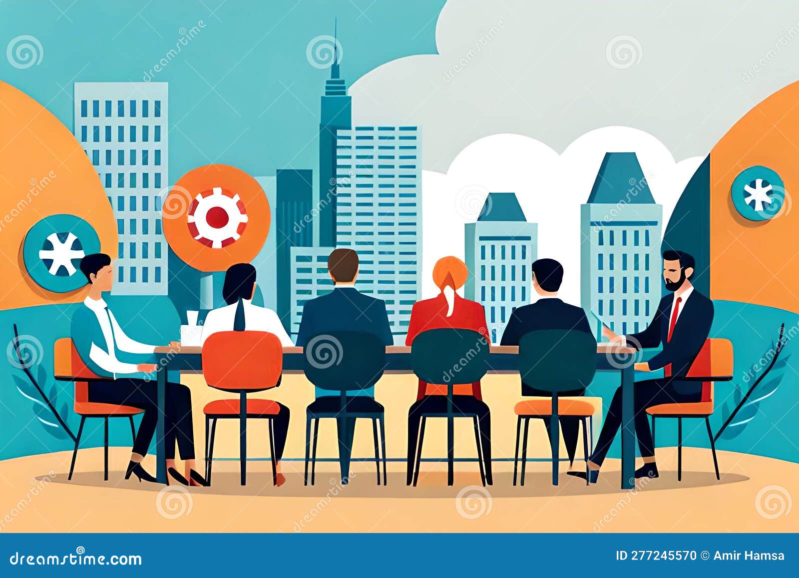 Group of Young Business People Collaborating, Solving Problems ...