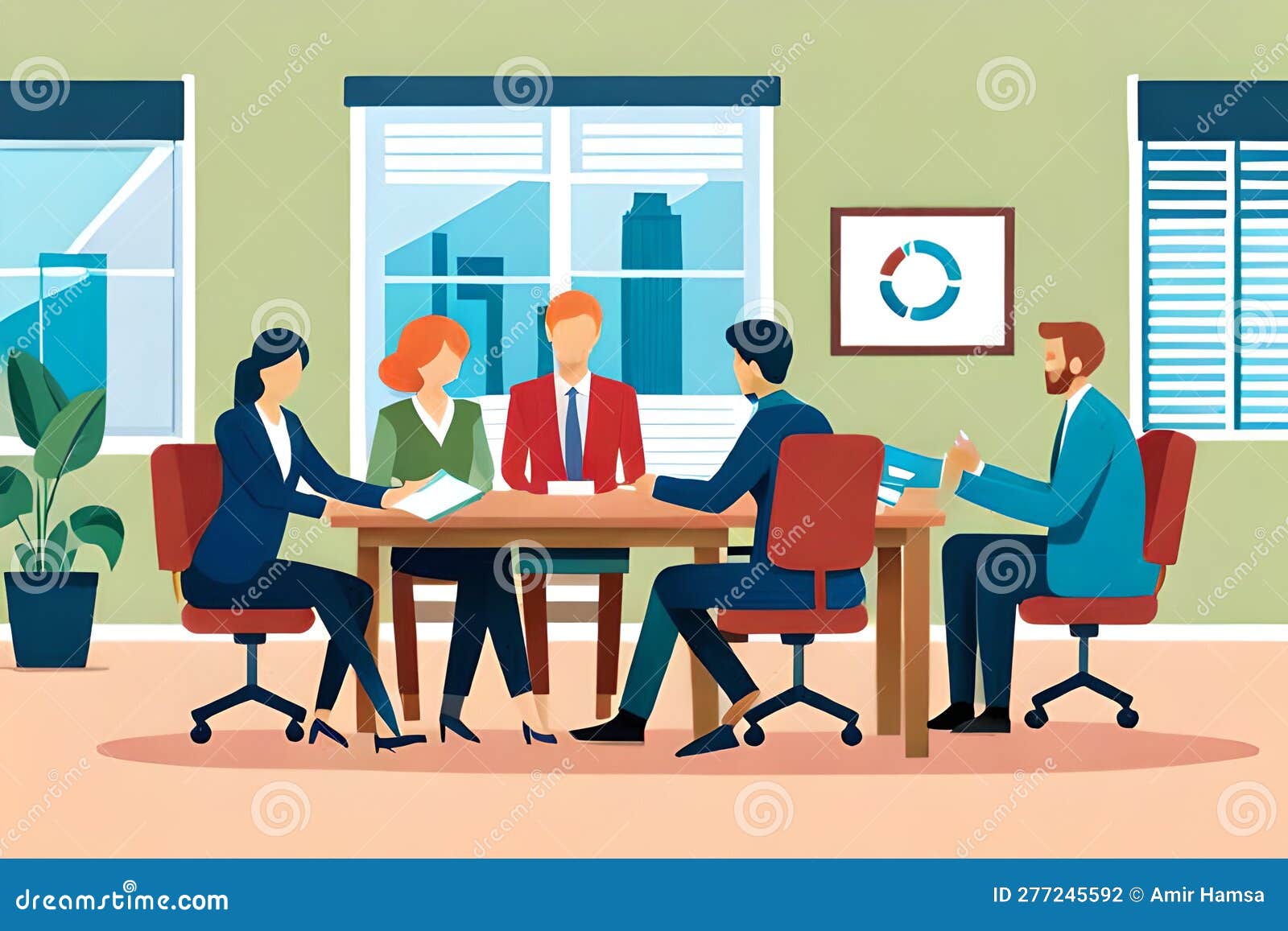 Group of Young Business People Collaborating, Solving Problems ...