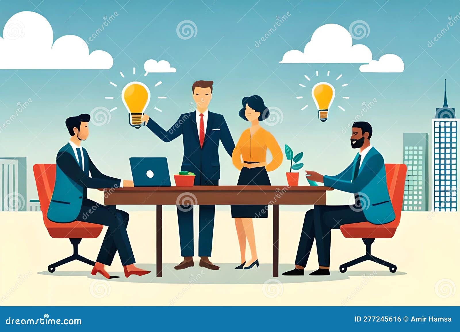 Group of Young Business People Collaborating, Solving Problems ...