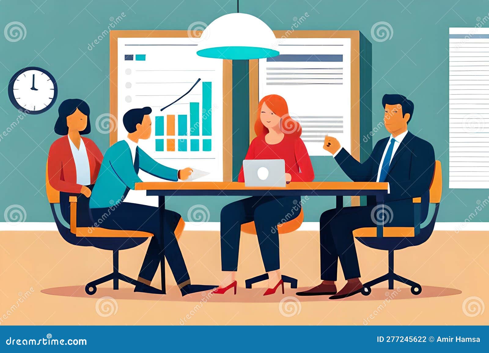 Group of Young Business People Collaborating, Solving Problems ...