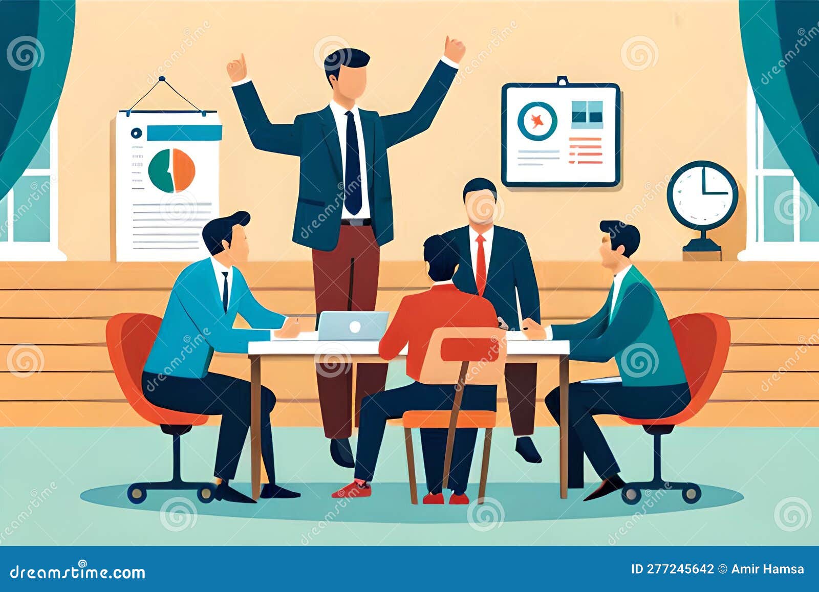 Group of Young Business People Collaborating, Solving Problems ...