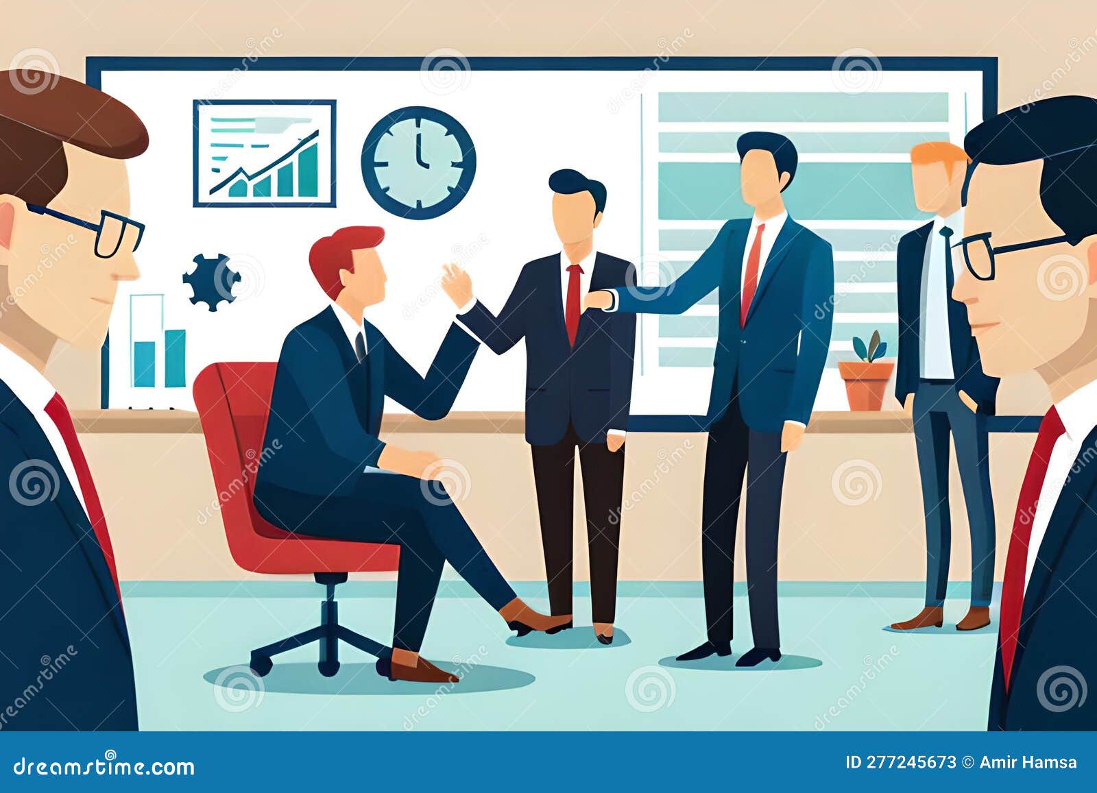 Group of Young Business People Collaborating, Solving Problems ...