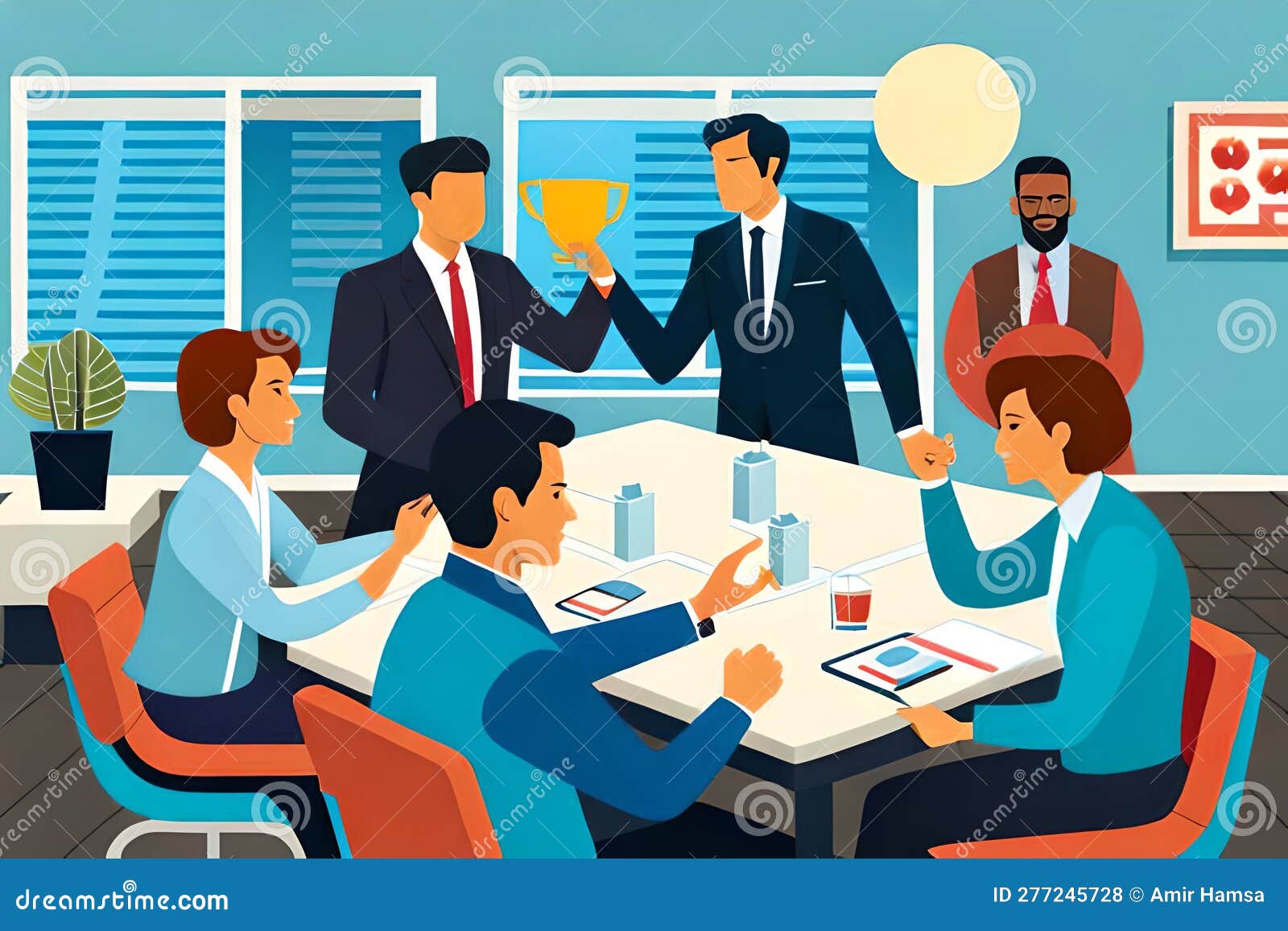 Group of Young Business People Collaborating, Solving Problems ...