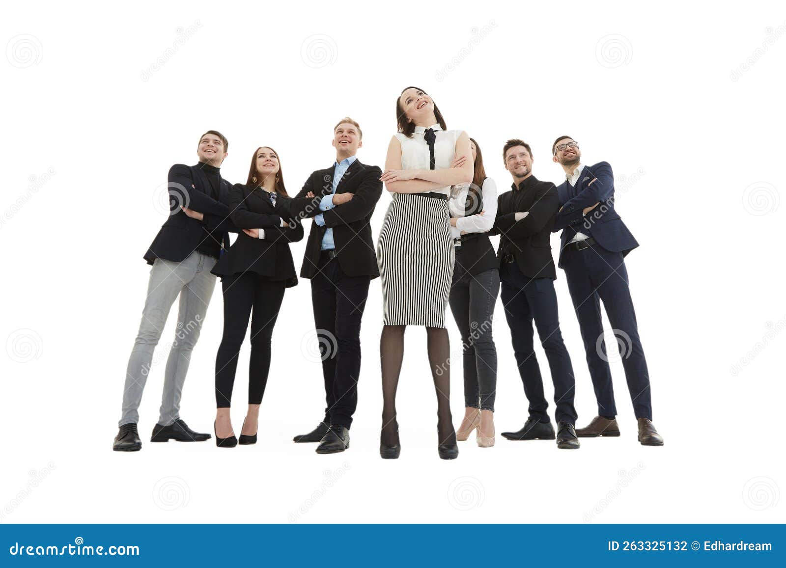 Group of Young Business People Looking Forward with Confidence. Stock ...