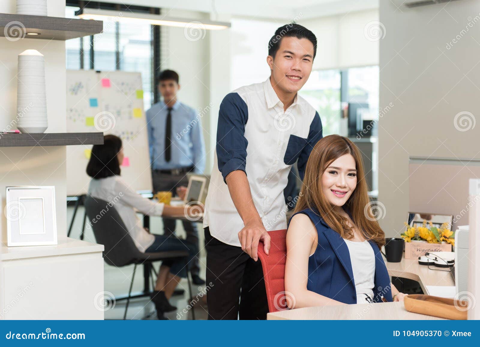 Group of Young Business People Working at Workplace Stock Photo - Image ...
