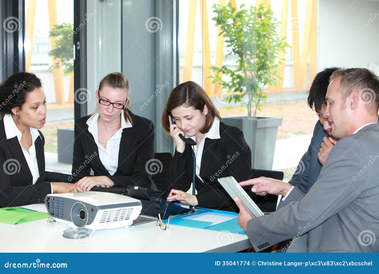 Group of Young Business Professionals in a Meeting Stock Photo - Image ...
