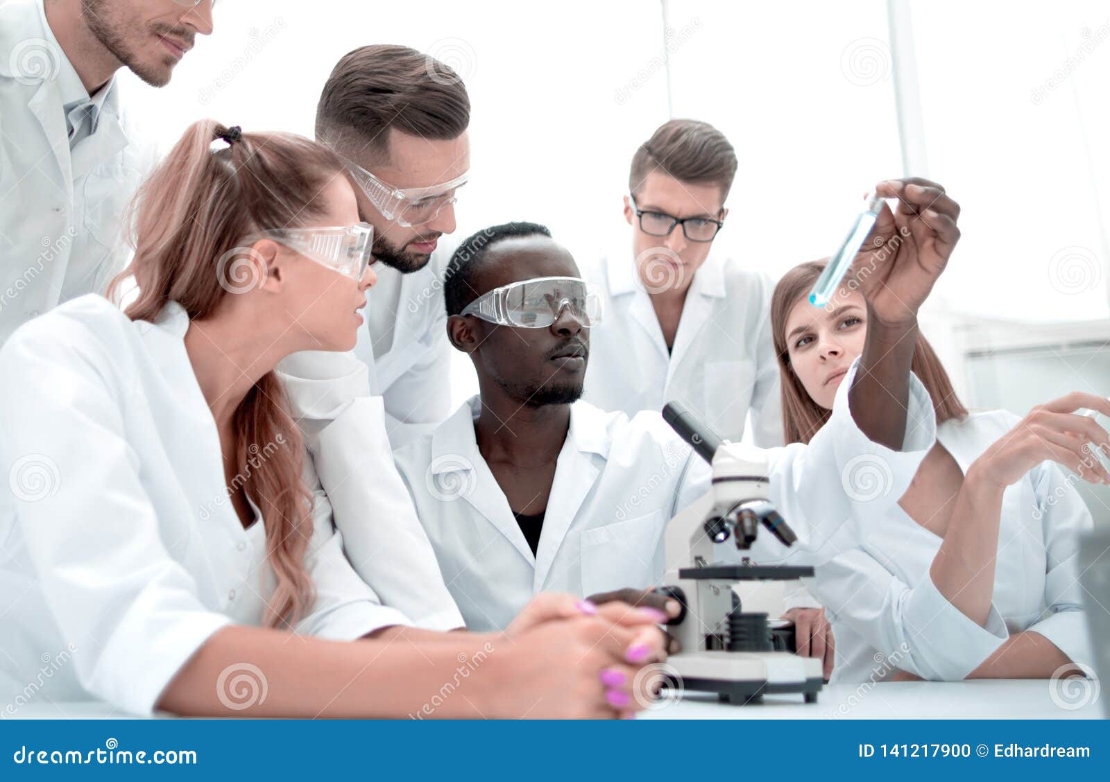 Group of Young Clinicians Experimentation in Research Laboratory Stock ... Group of Young Clinicians Experimentation in Research Laboratory Stock ...