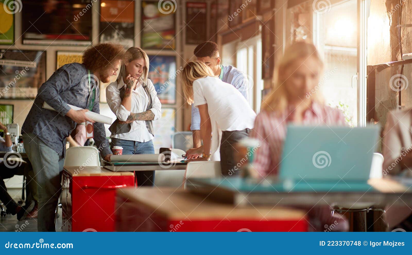 Group of Young Creative People at Work in the Office Stock Photo ...