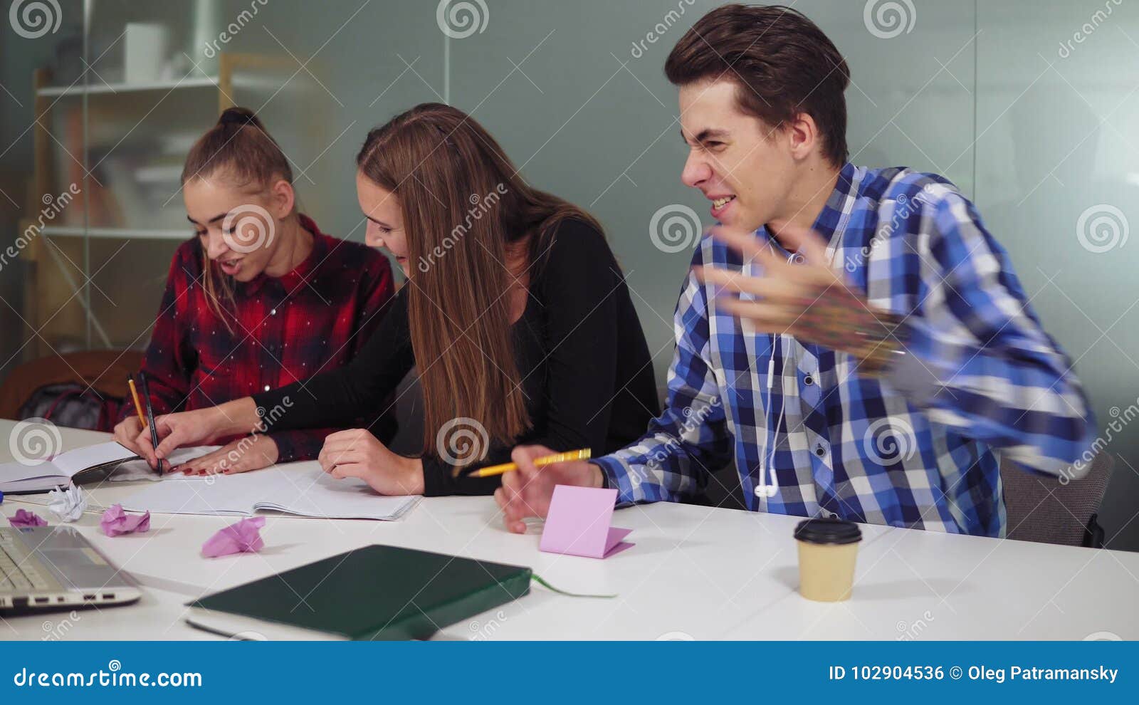 Group of Young Creative Workers in a Creative Start Up Work Environment ...