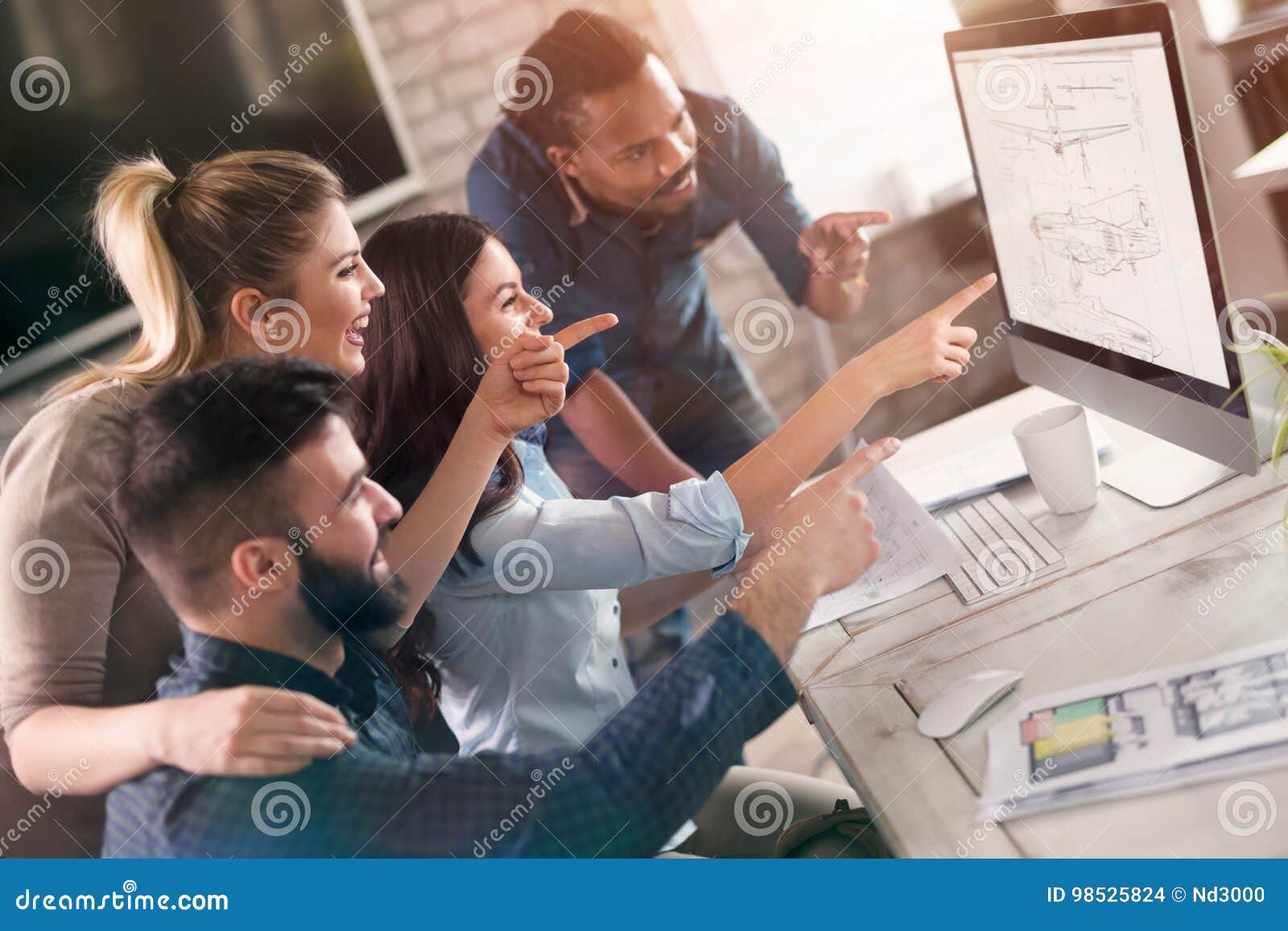 Group of Young Designers Working As Team Stock Photo - Image of design ...