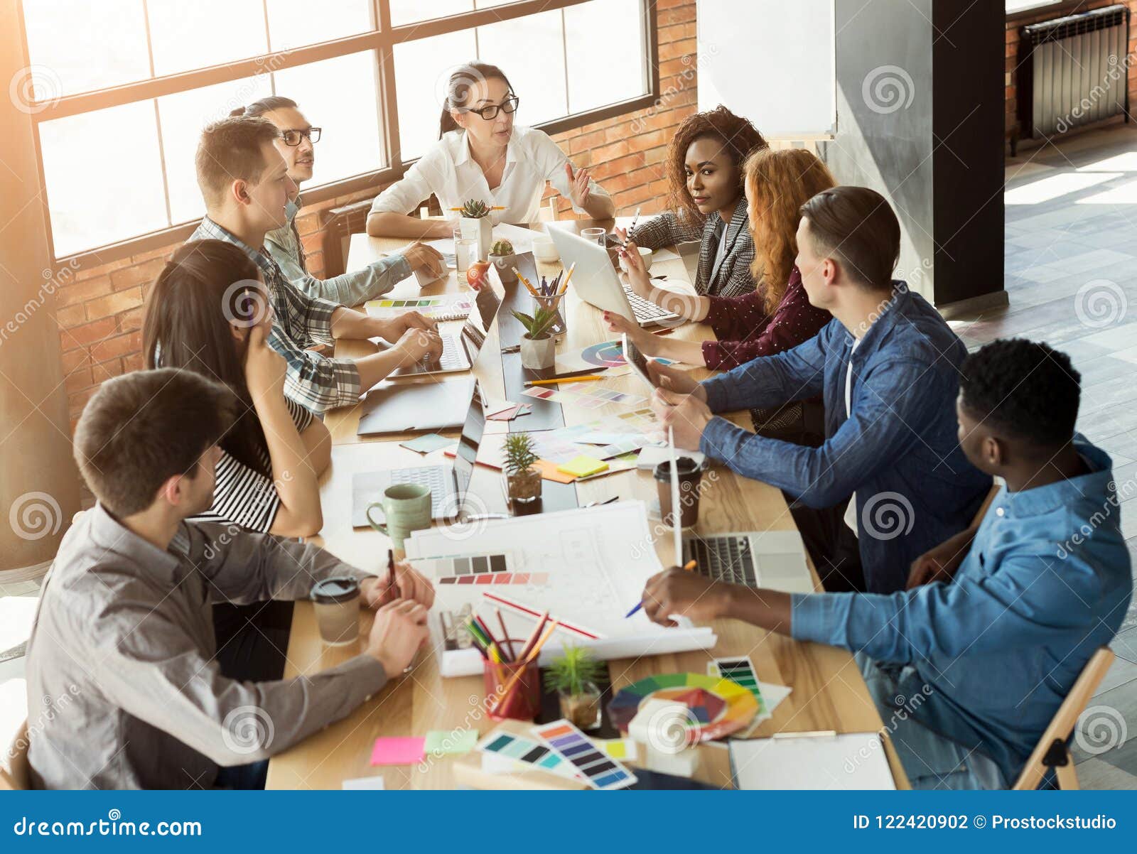 Group of Young Designers Working with Project Stock Photo - Image of ... Group of Young Designers Working with Project Stock Photo - Image of ...
