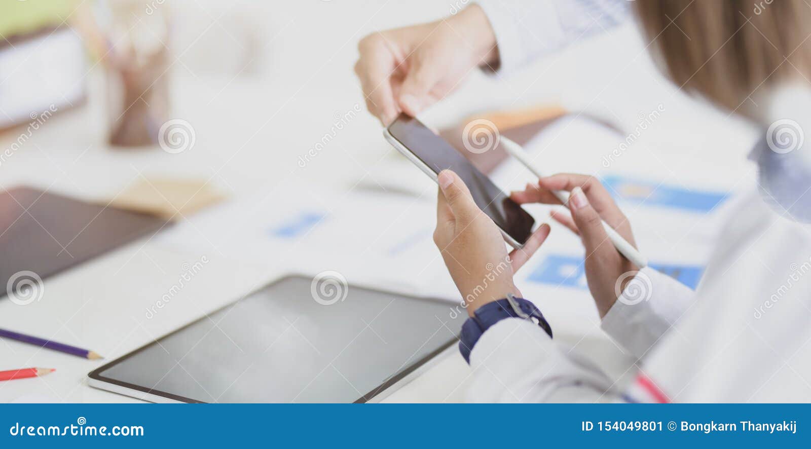 Developer Discussing Their Ideas in Office Room Stock Image - Image of ...