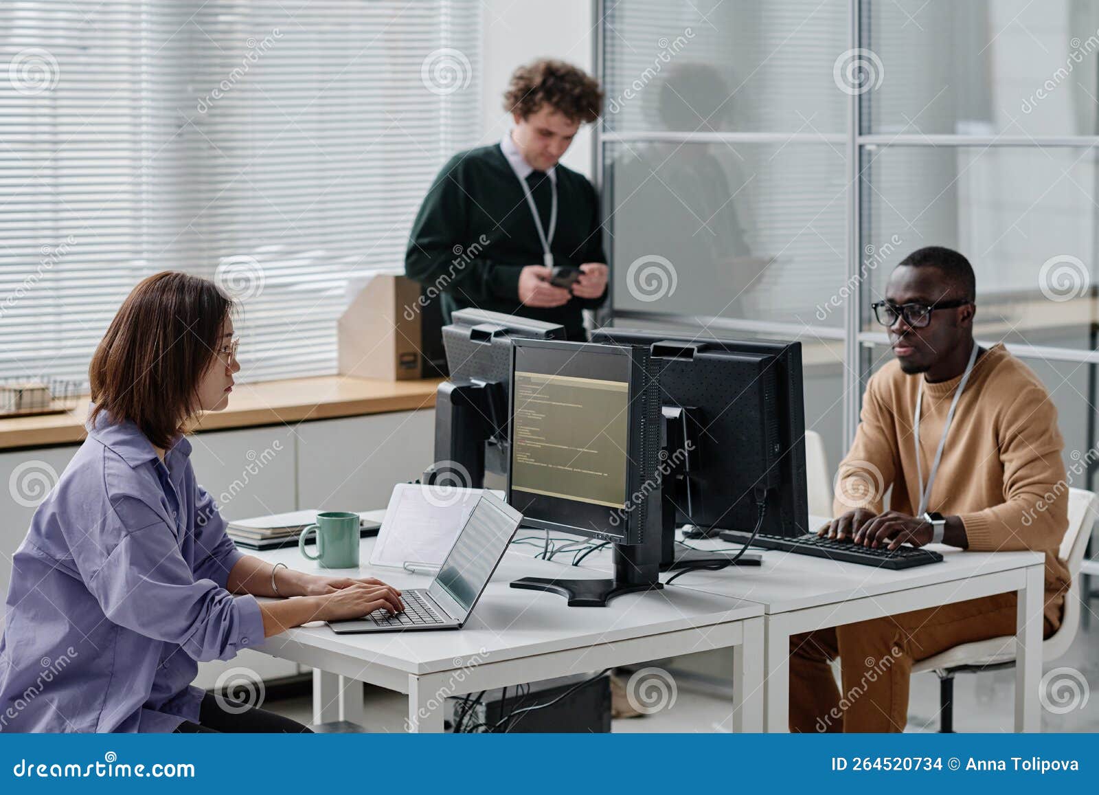Group of Developers Working in it Office Stock Photo - Image of ...