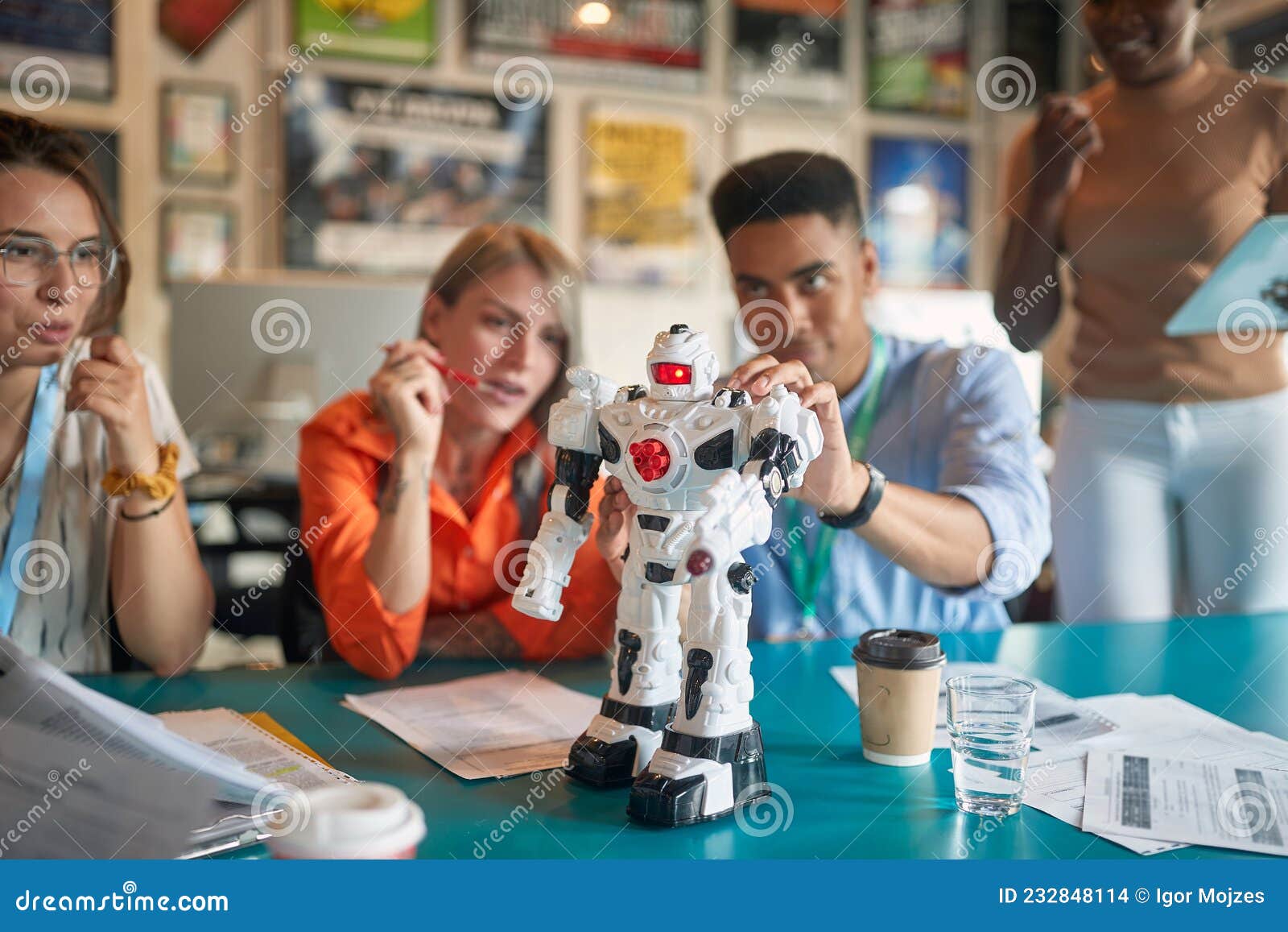 Group of Young Engineers Collaborating Together Stock Photo - Image of ...