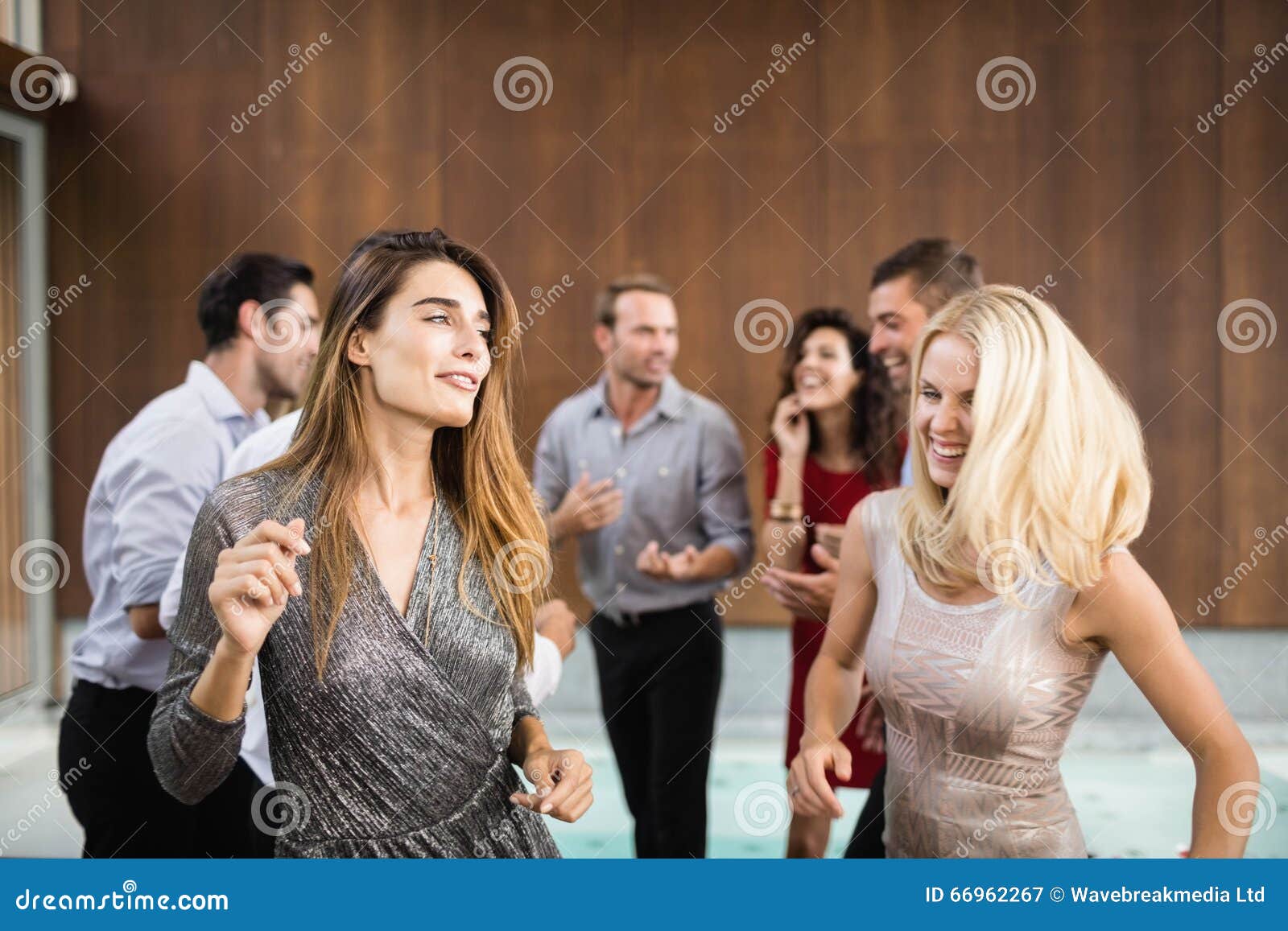 Group of Young Friends Dancing Stock Image - Image of excitement, adult ...