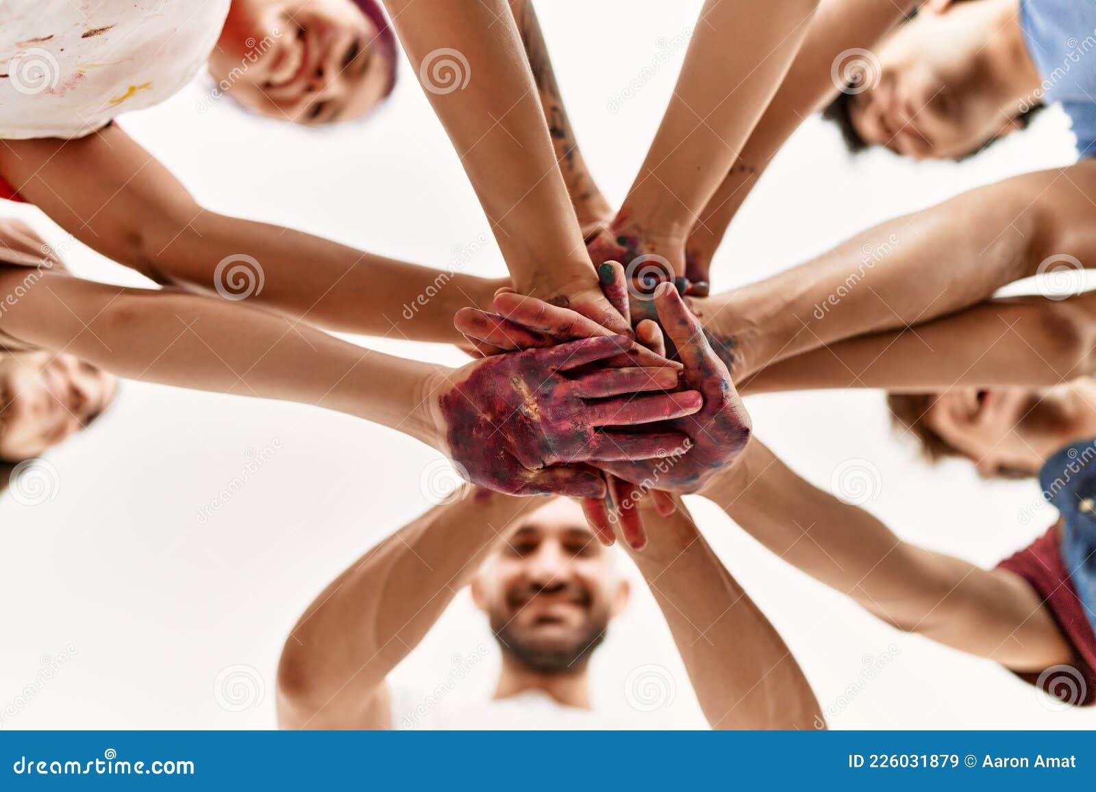 Group of Young Friends with Hands Together Stock Image - Image of hand ...