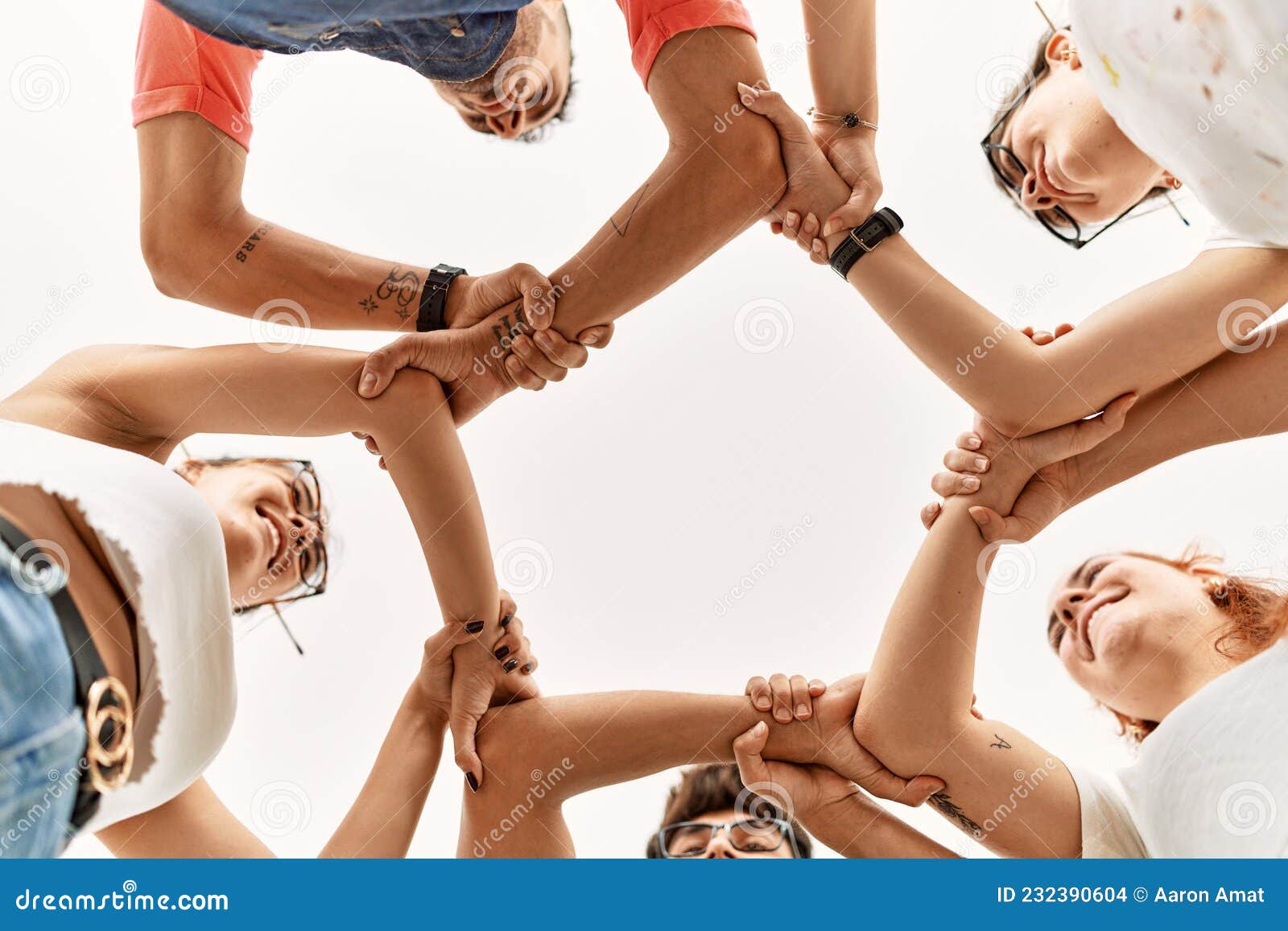 Group of Young Friends with Hands Together Stock Photo - Image of ...