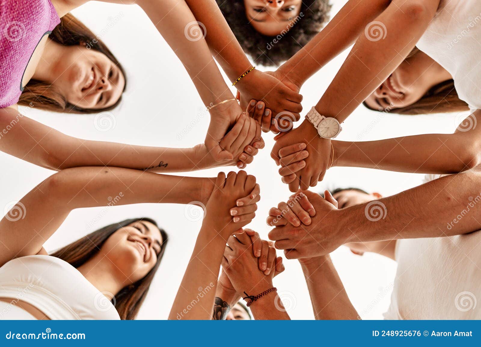 Group of Young Friends with Hands Together Stock Photo - Image of ...