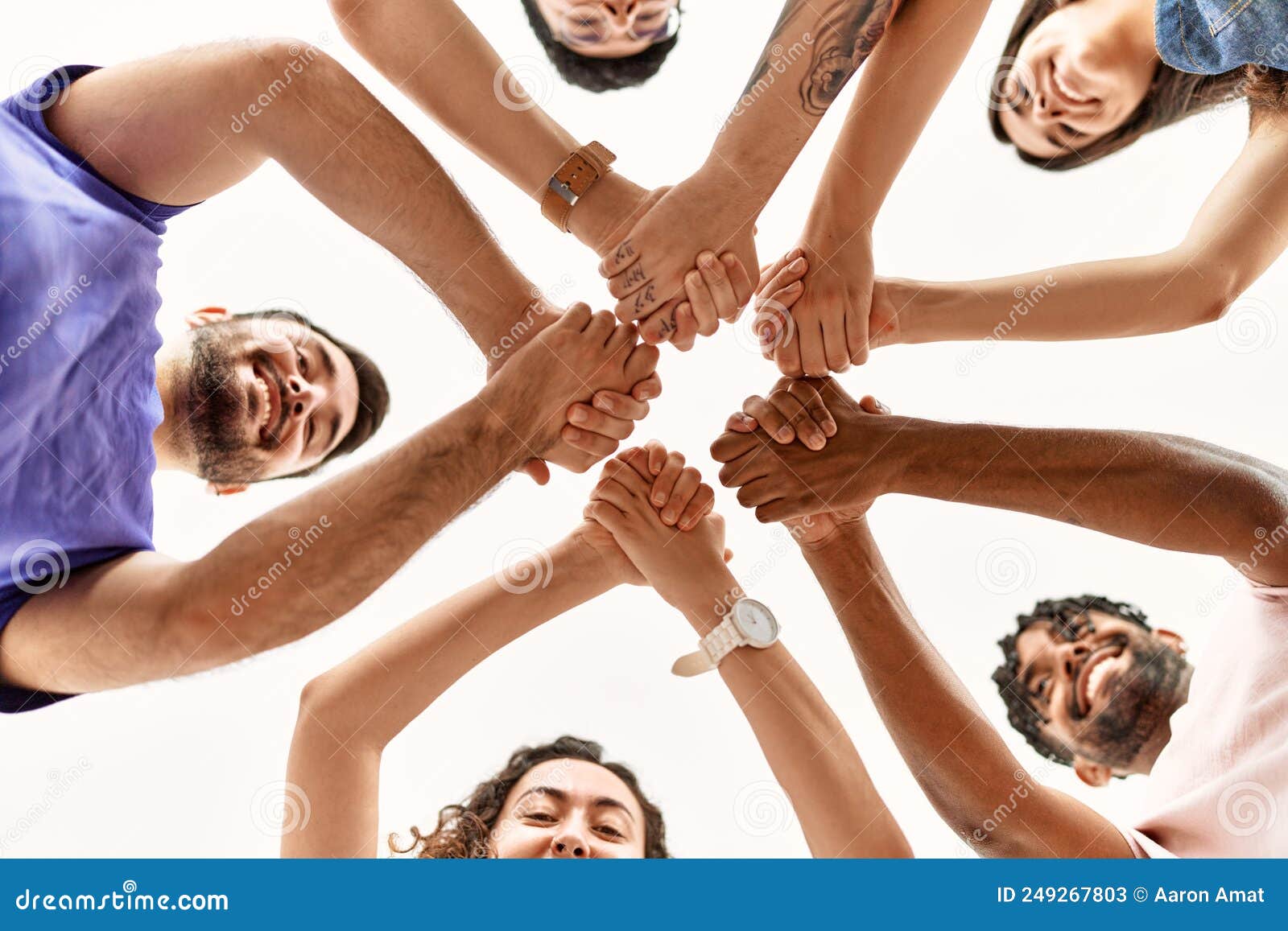 Group of Young Friends with Hands Together Stock Image - Image of home ...