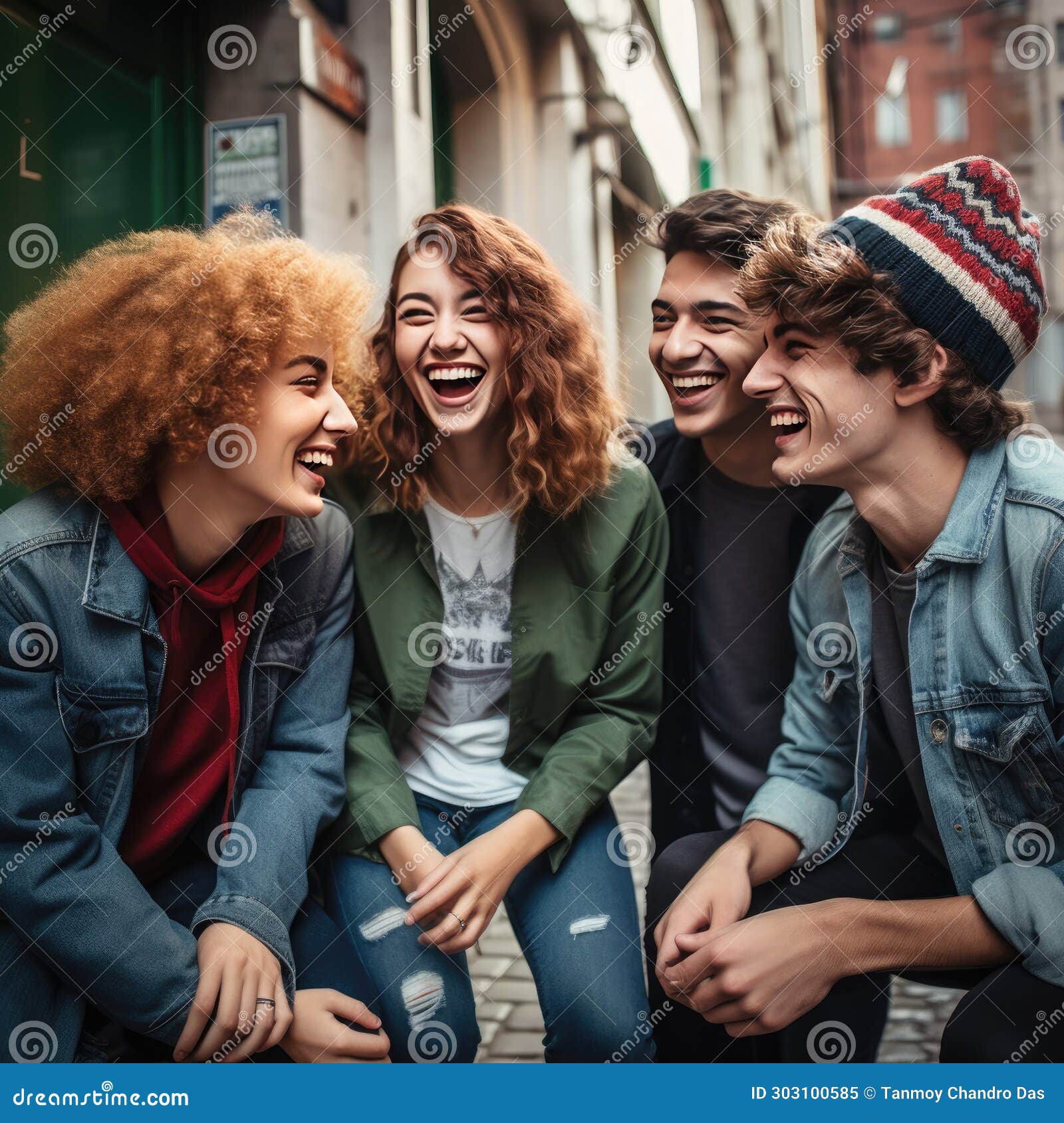 Group of Young Friends Having a Good Time, Good Friends. Fun Times ...