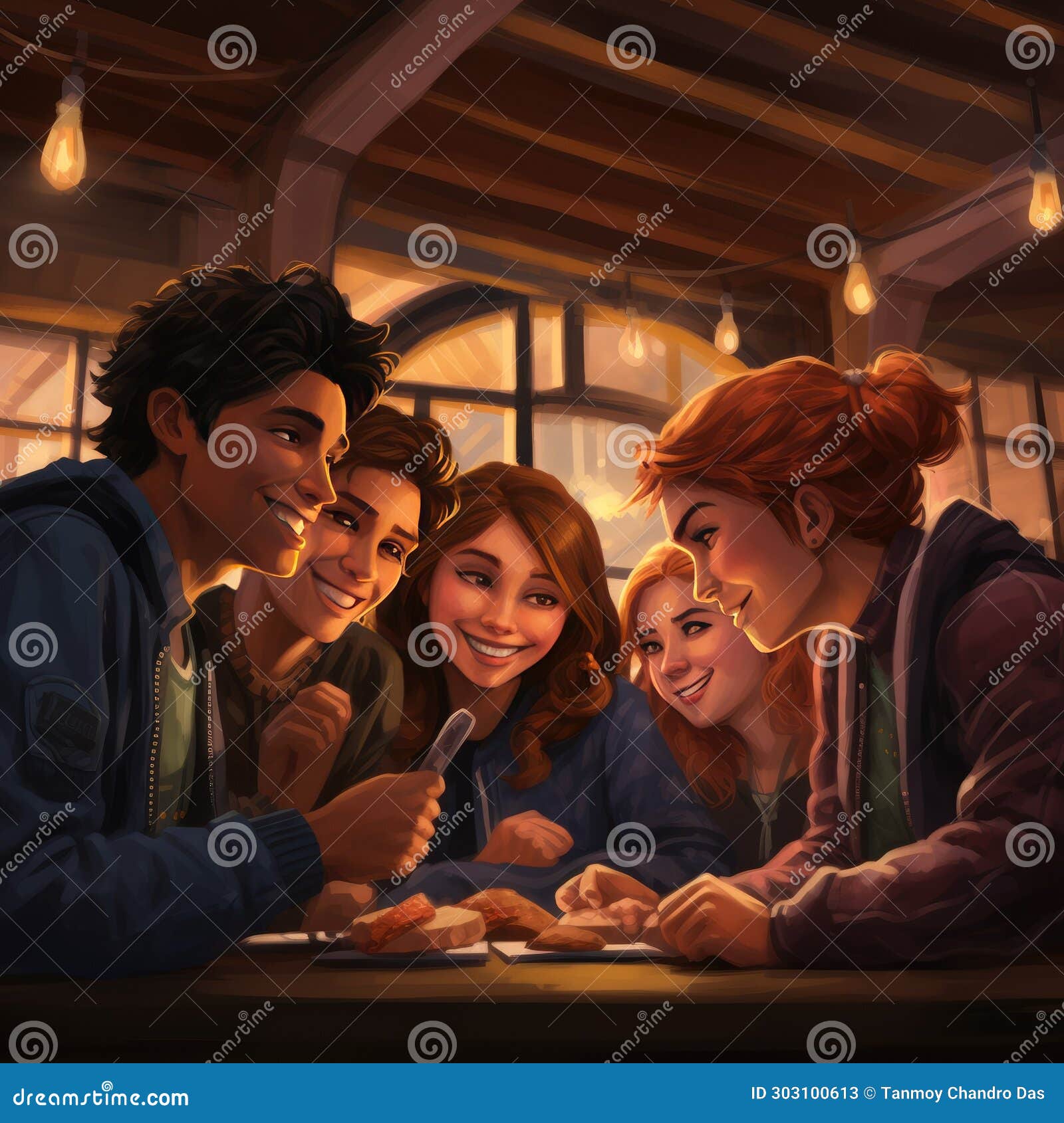 Group of Young Friends Having a Good Time, Good Friends. Fun Times ...