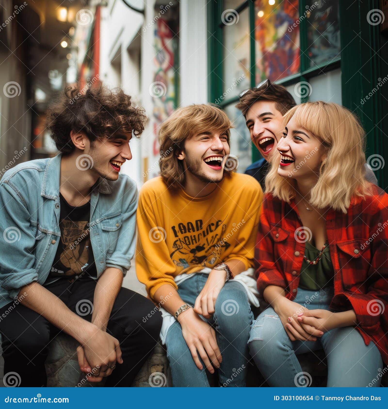 Group of Young Friends Having a Good Time, Good Friends. Fun Times ...