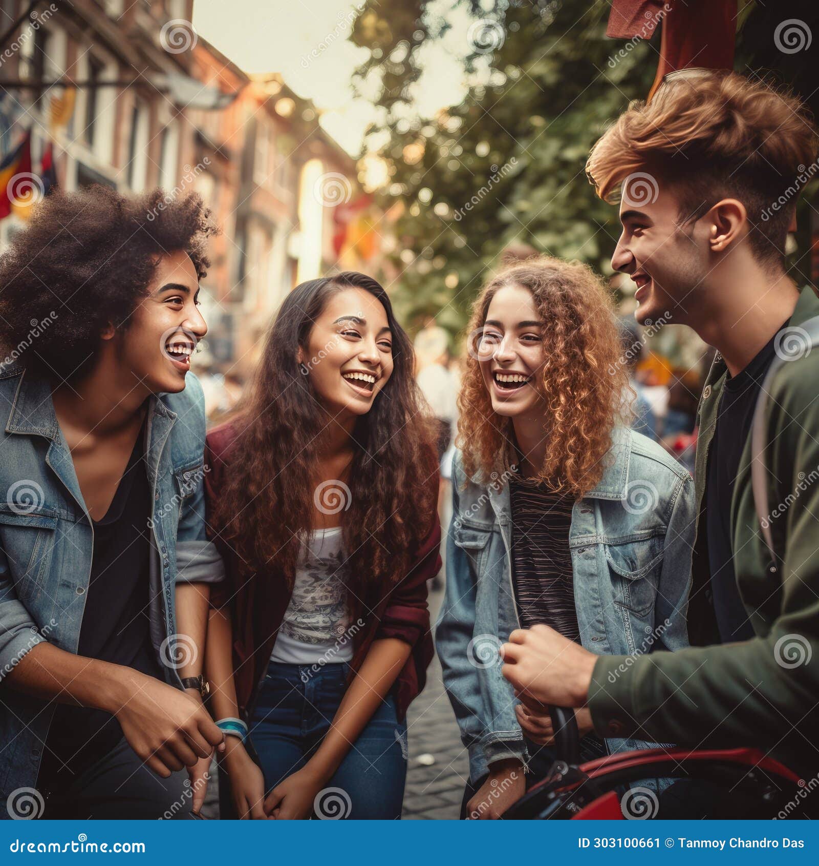 Group of Young Friends Having a Good Time, Good Friends. Fun Times ...