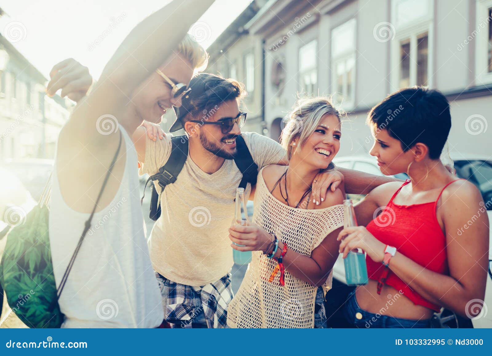 Group of Young Happy Friends Having Fun Time Stock Image - Image of ...