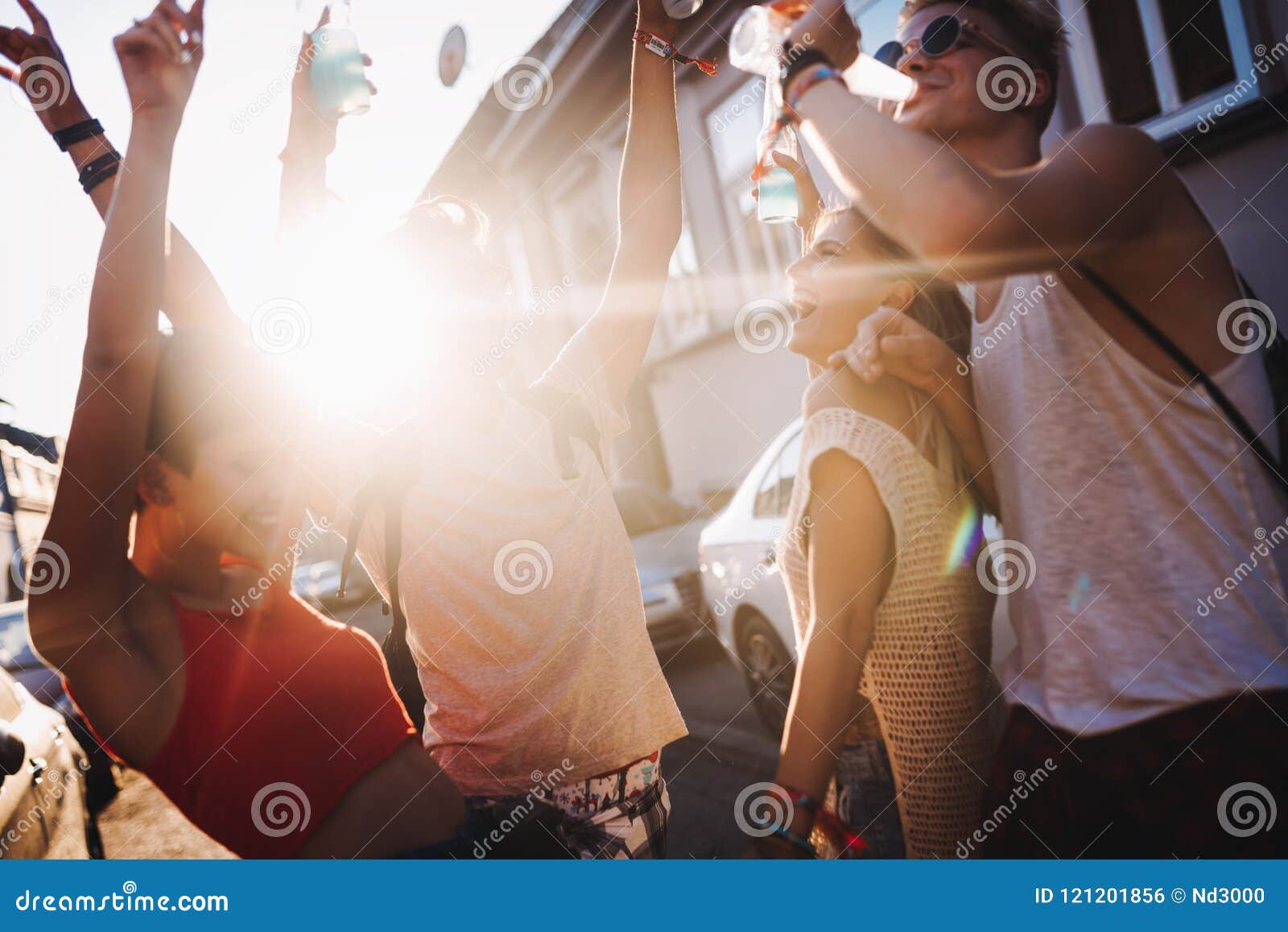 Group of Young Happy Friends Having Fun Time Stock Photo - Image of ...