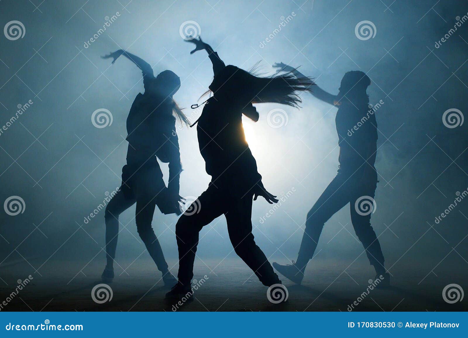 Group of Young Hip-hop Dancers Performing on the Stage. Stock Photo ...
