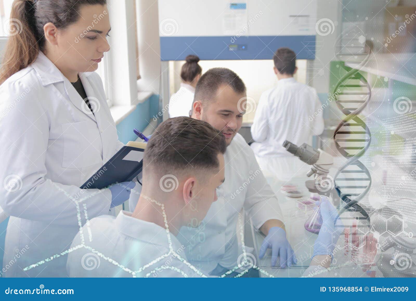 Group of Young Laboratory Scientists Working at Lab with Test Tu Stock ... Group of Young Laboratory Scientists Working at Lab with Test Tu Stock ...