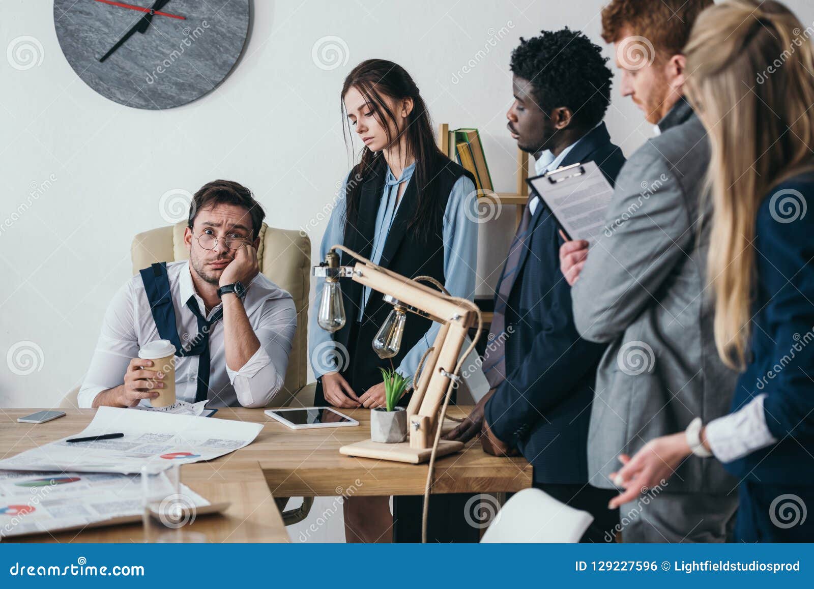 Group of Young Managers Talking To Stock Photo - Image of formalwear ...