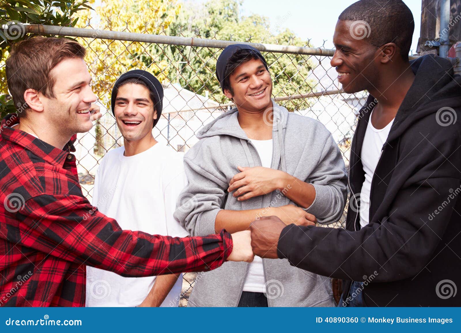 Young Man Greeting A Woman Stock Photography | CartoonDealer.com #52014200