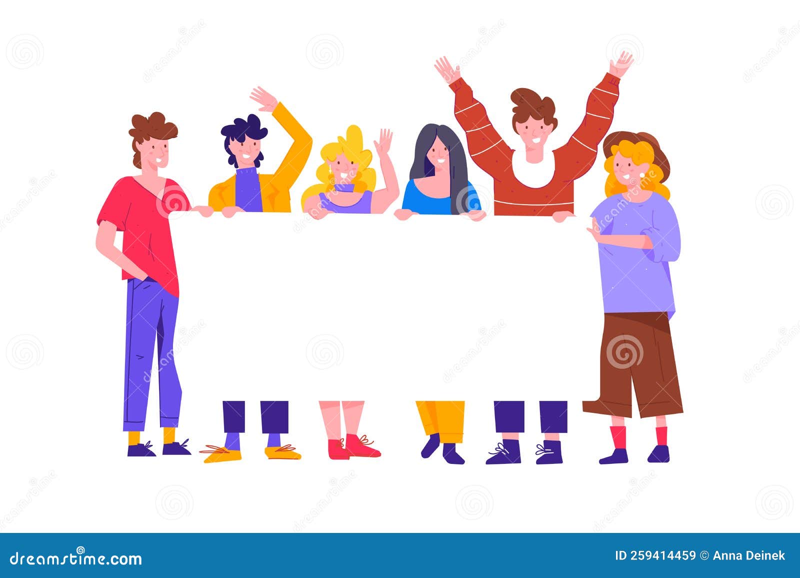 Group of Young Men and Women Standing Together Stock Illustration ... Group of Young Men and Women Standing Together Stock Illustration ...