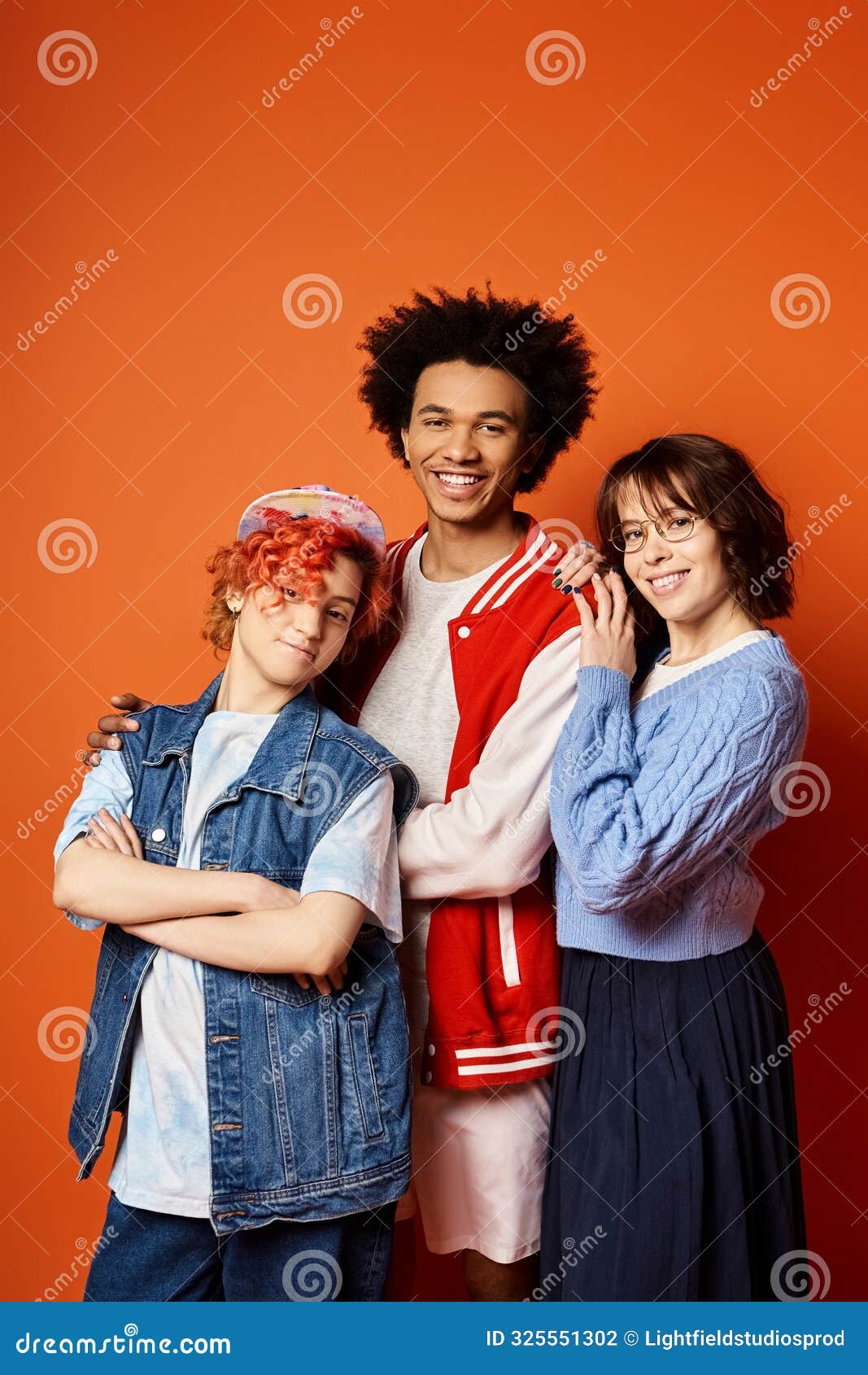 A Group of Young Multicultural Friends Stock Photo - Image of joyful ...