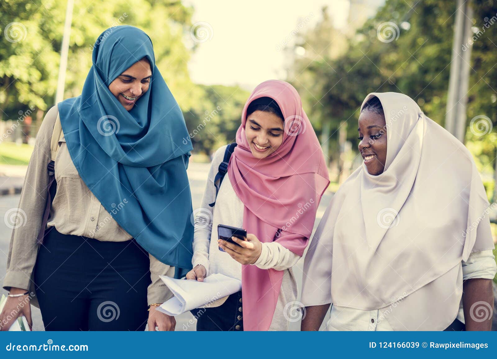 A Group of Young Muslim Women Stock Image - Image of hijab, diverse ...
