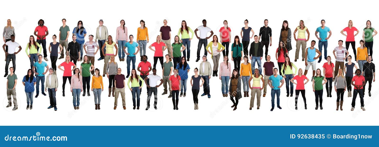 Group of Young People Background Crowd in a Row Multicultural Mu Stock ...